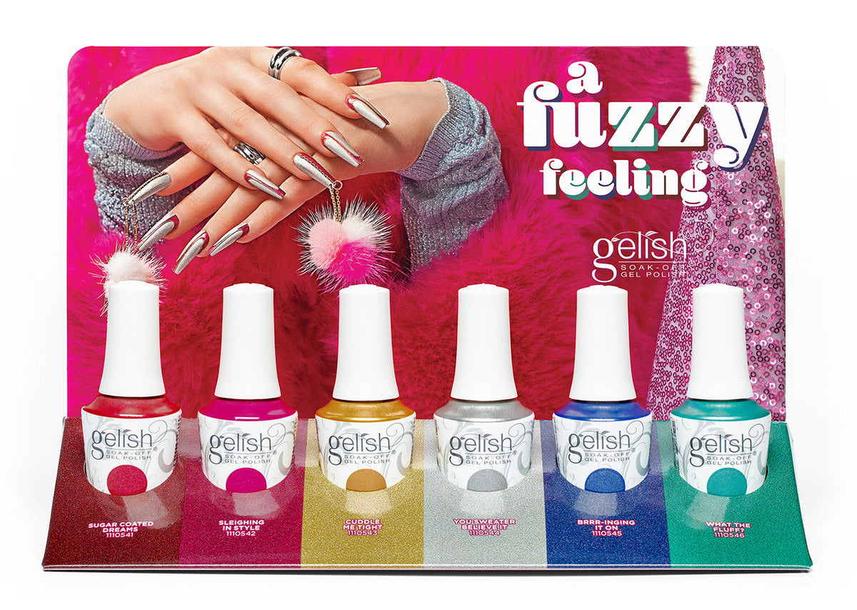 Gelish A Fuzzy Feeling Holiday/Winter 2024 Collection - 6 PC Display ...