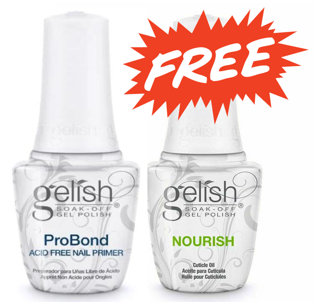 Nail Harmony PROBOND Acid Free Primer with A FREE NOURISH Cuticle Oil ...