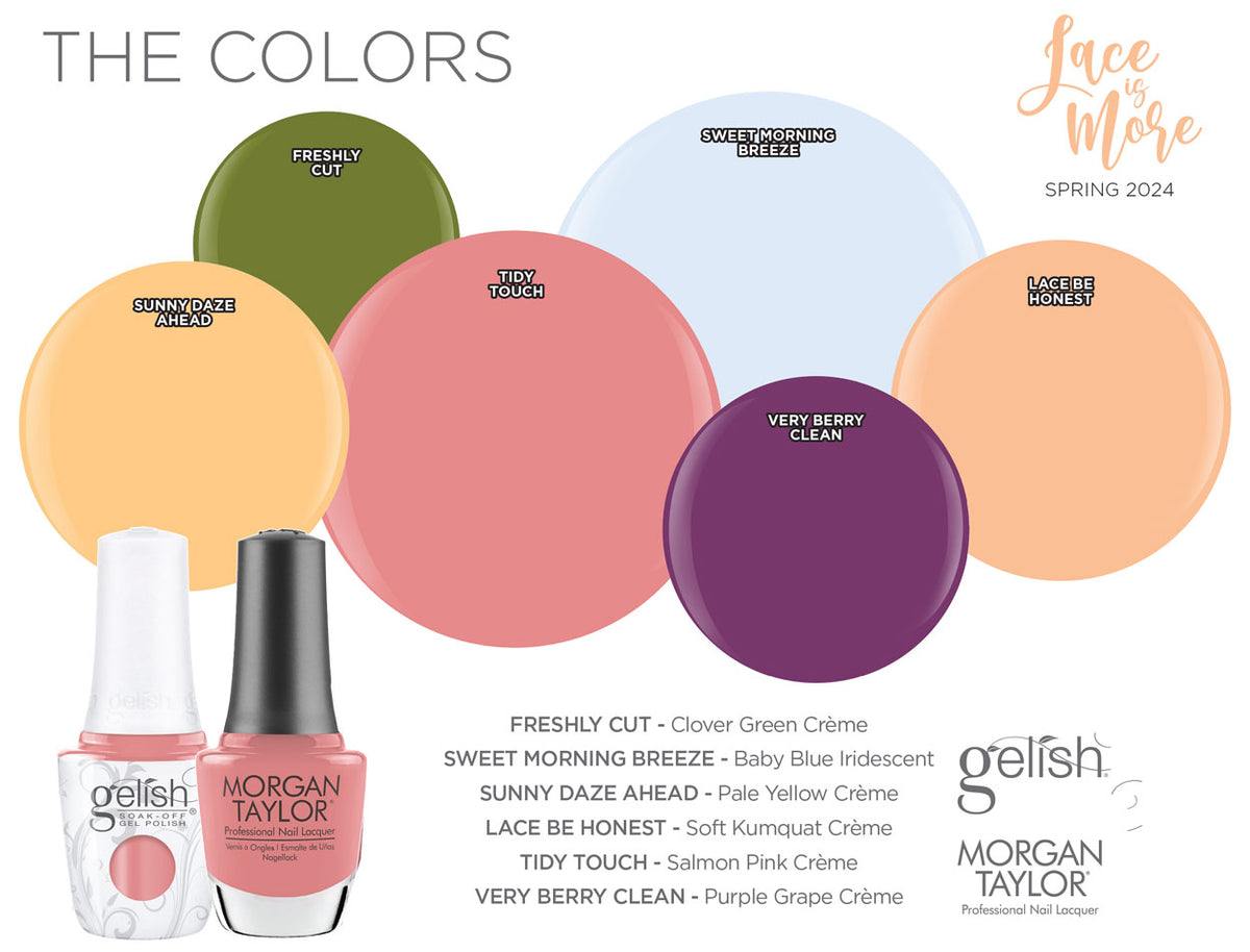 Gelish TWO Of A Kind Spring 2024 Lace Is More Collection (Gel & Lacque ...
